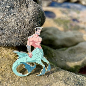 Ichthyocentaur Fantasy Hard Enamel Pin - Featuring Aegeus - 2.75 ...