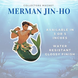 Merman Magnet Featuring Jin-ho, Cruise Ship Door Magnet, Mermaid Office ...