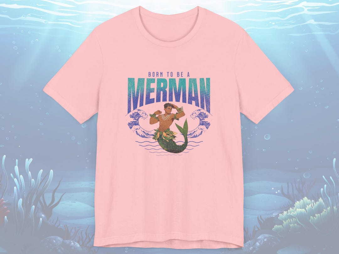 Merman Shirt, Born to Be a Merman T-shirt, Unisex Mermaid Graphic Tee ...