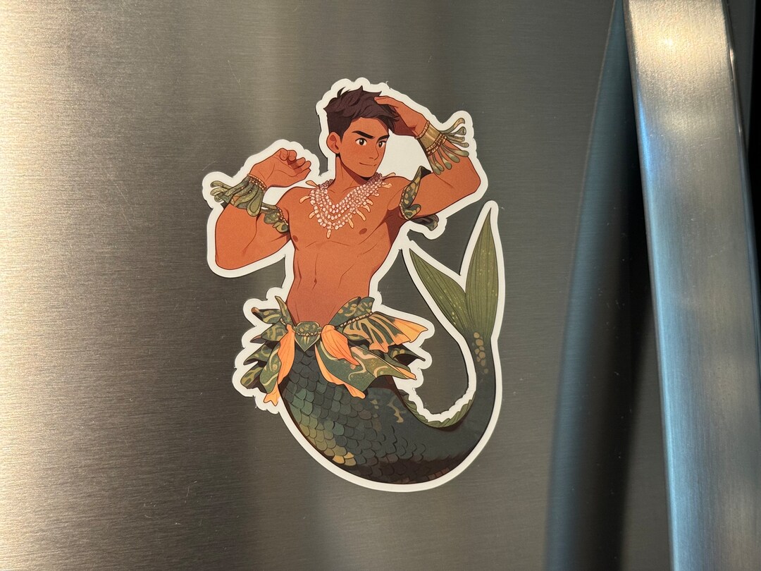 Merman Magnet Featuring Jin-ho, Cruise Ship Door Magnet, Mermaid Office ...