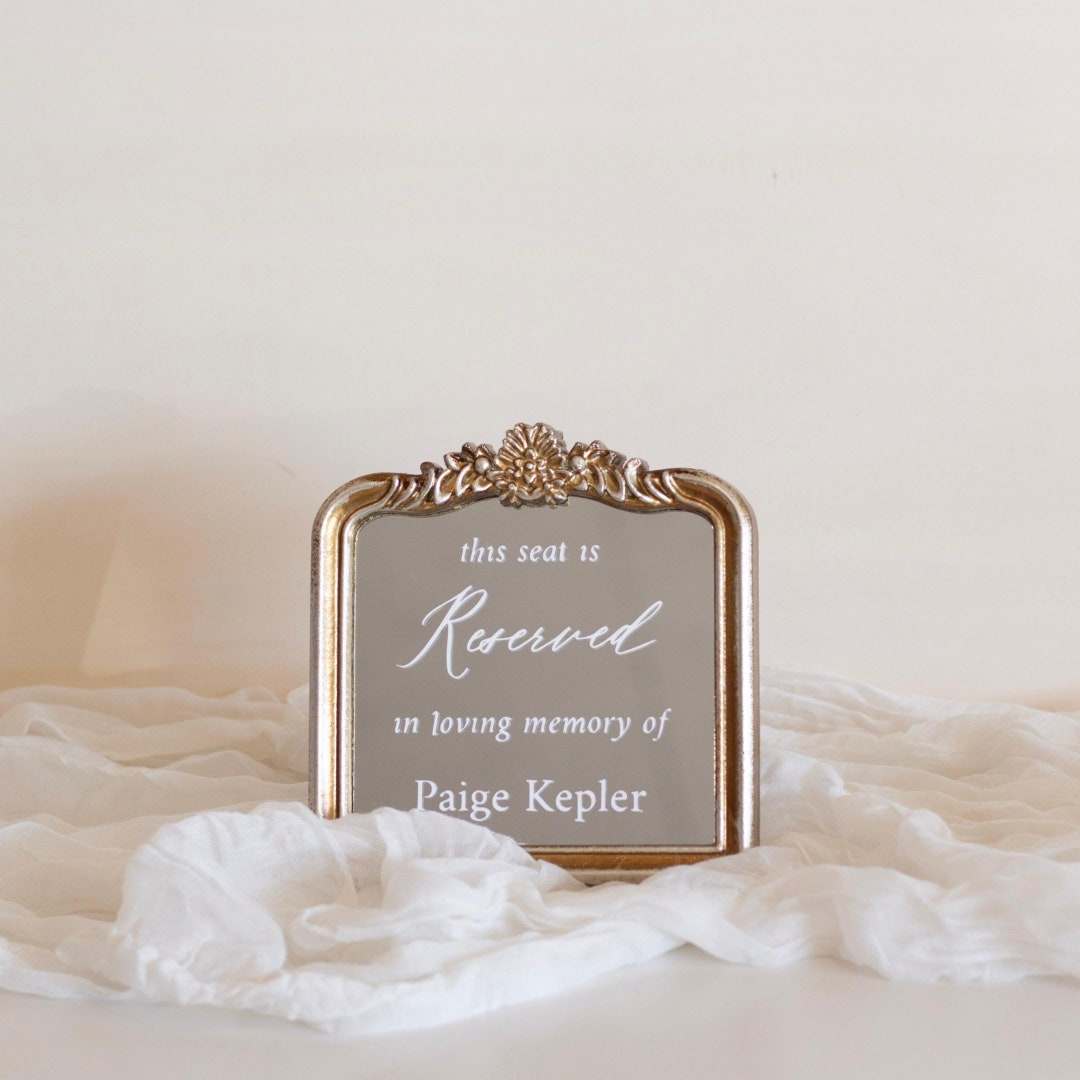 Reserved in Loving Memory Sign | Wedding Memorial Sign | Reserved Seat ...