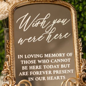 In Memory Sign for Remembrance Table | Reserved Seat Sign | Wedding ...