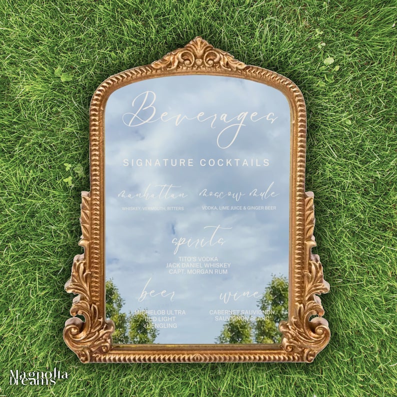 Custom Cocktail Bar Menu for Weddings Customized Vinyl - Etsy