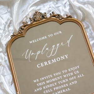 Unplugged Ceremony Sign | Phone Free Wedding Sign | Elegant Wedding ...