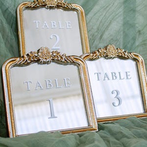 Mirror Table Numbers | Wedding Table Numbers | Wedding Table Decor ...