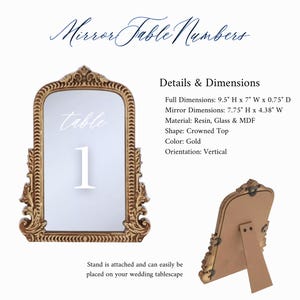Mirror Wedding Table Numbers | Wedding Table Numbers | Wedding Table ...