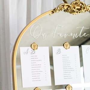 Wedding Seating Chart Cards | Guest Seating Assignments for Wedding ...