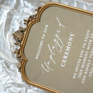 Unplugged Ceremony Sign | Phone Free Wedding Sign | Elegant Wedding ...