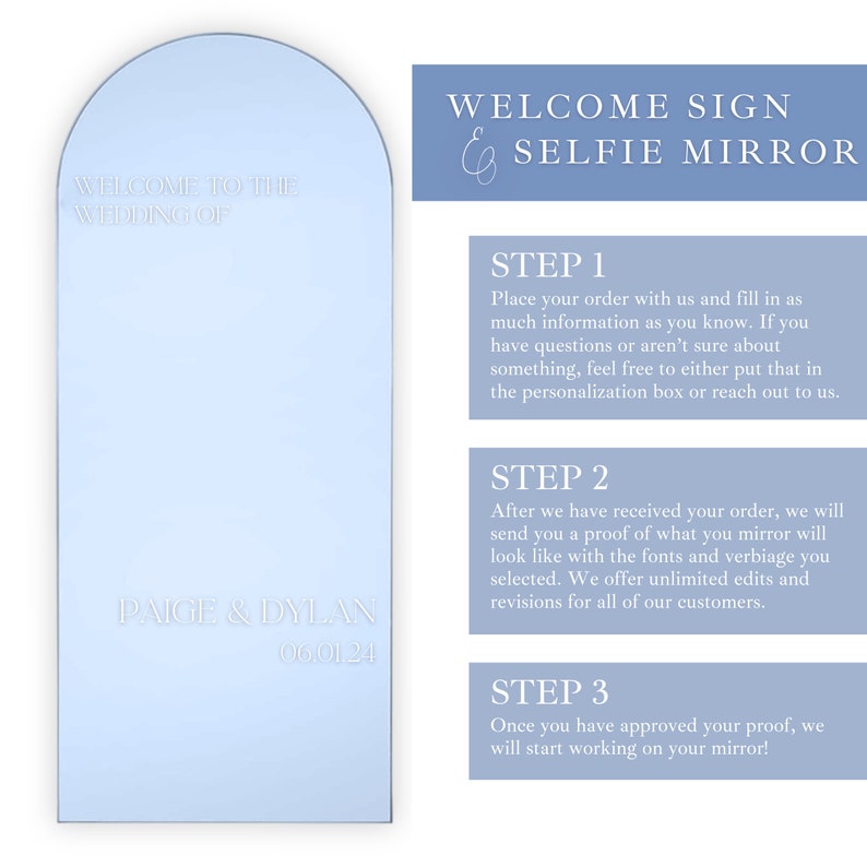 Wedding Selfie Mirror Welcome Sign | Wedding Welcome Sign | Modern ...