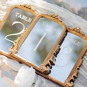 Mirror Wedding Table Numbers | Wedding Table Numbers | Wedding Table ...