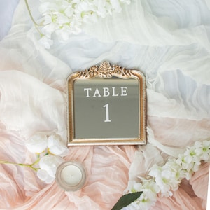 Mirror Table Numbers | Wedding Table Numbers | Wedding Table Decor ...