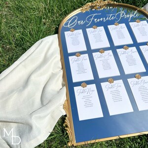 Seating Arrangement Wedding, Mirror Seating Chart for Wedding, Seating ...