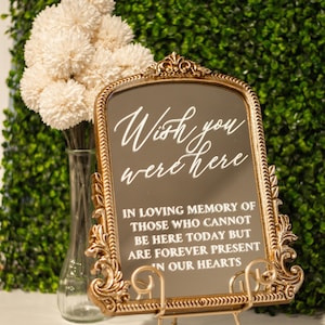 In Memory Sign for Remembrance Table | Reserved Seat Sign | Wedding ...