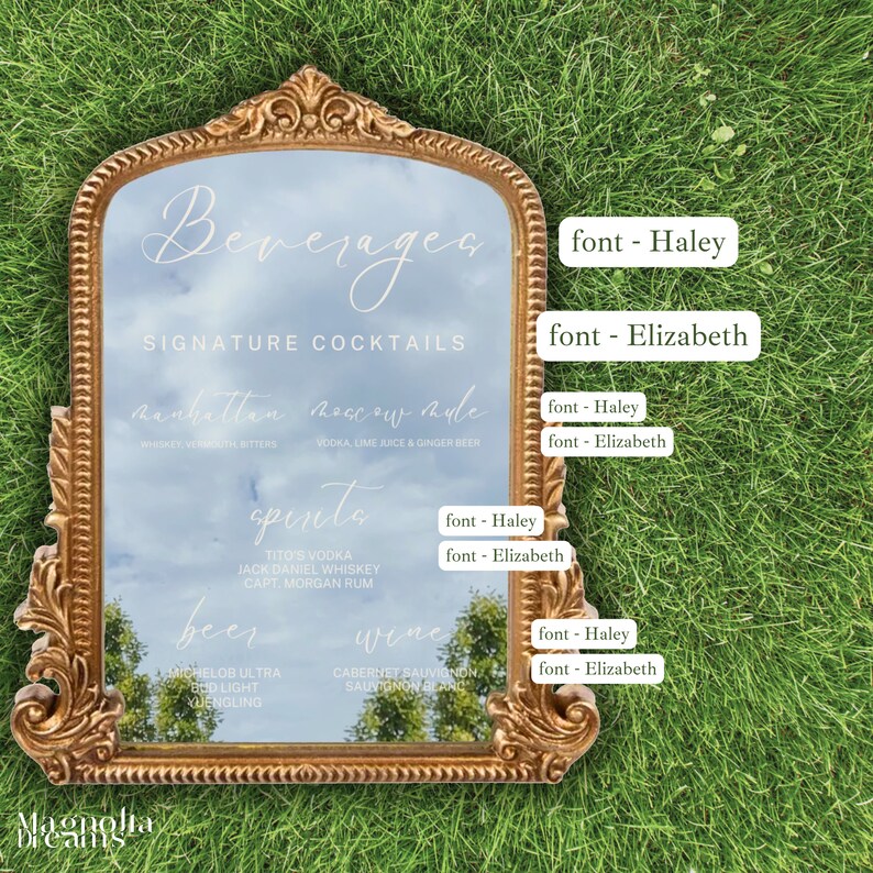 Custom Cocktail Bar Menu for Weddings Customized Vinyl - Etsy