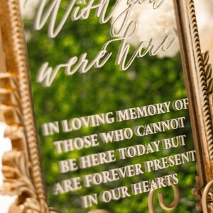In Memory Sign for Remembrance Table Reserved Seat Sign Wedding ...