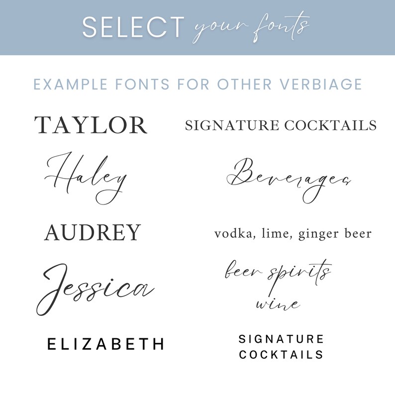 Custom Cocktail Bar Menu for Weddings Customized Vinyl - Etsy