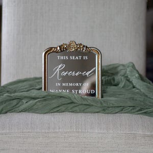 In Loving Memory of Sign | Reserved Seat Sign | Wedding Reserved Mirror ...