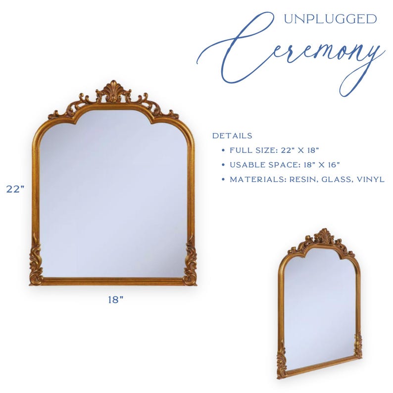 Unplugged Ceremony Sign | Wedding Mirror | Phone Free Wedding | Elegant ...
