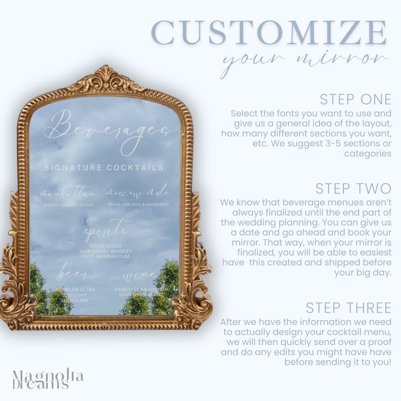 Custom Cocktail Bar Menu for Weddings Customized Vinyl - Etsy