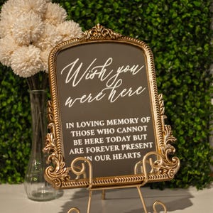 In Memory Sign for Remembrance Table | Reserved Seat Sign | Wedding ...
