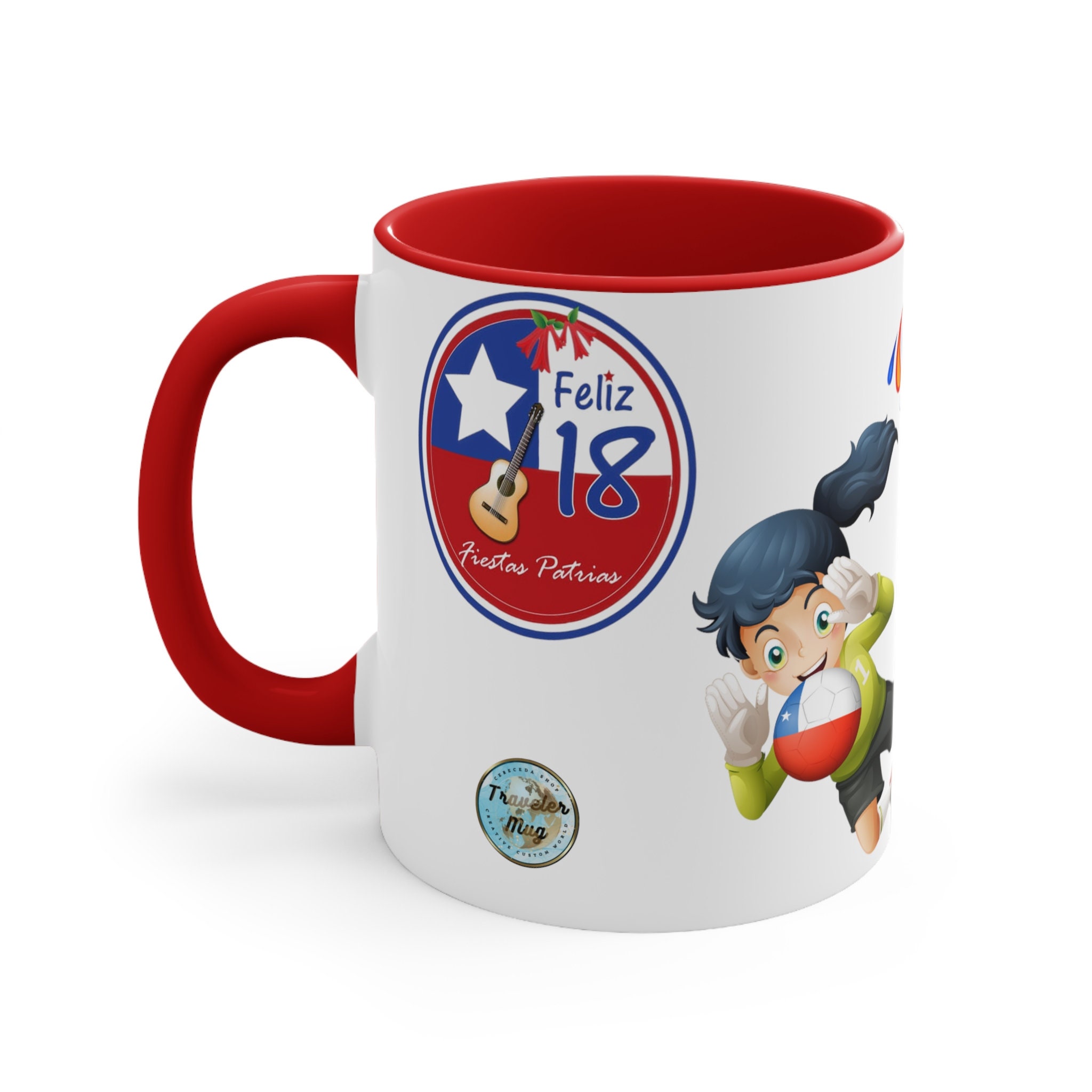 Viva Chile, Tasa Chilena, Chile Mug, Traveler Mug, Spanish Mug, Accent ...