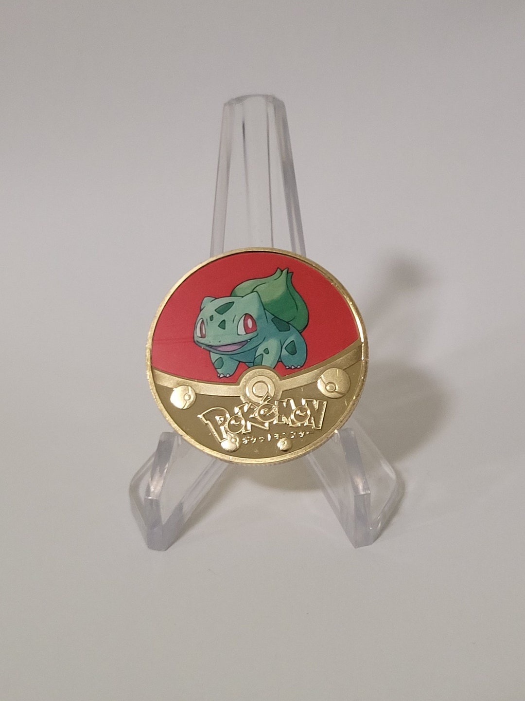 Pokemon Coin Bulbasaur Gold Shiny Gift - Etsy