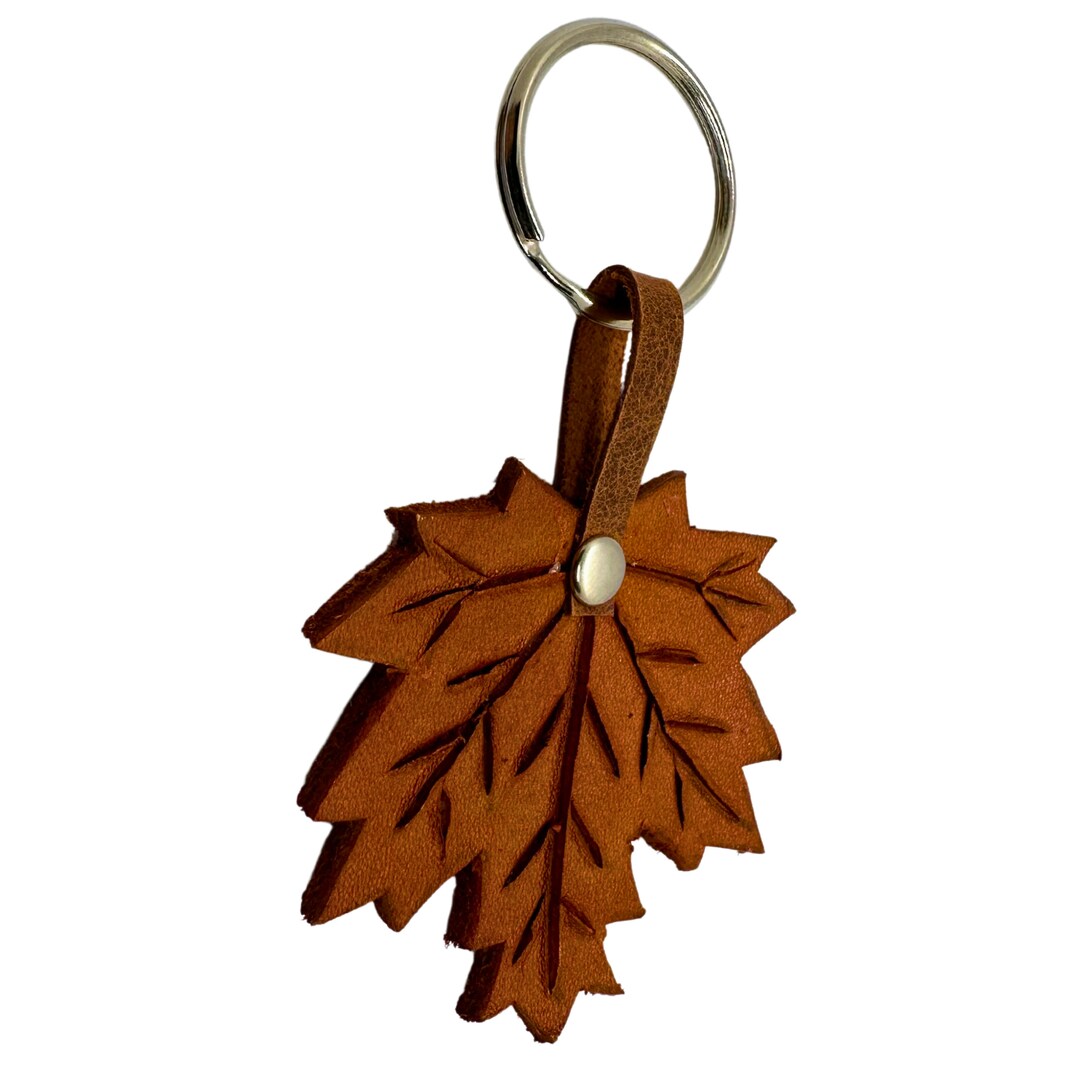 Maple Leaf Leather Keychain Key Organizer 1-4 Keys Bag Charm Gifts for ...