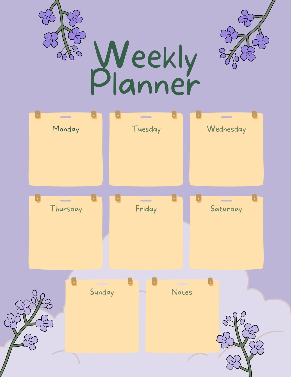 Weekly Planner Printable to Do List Daily Planner Downloadable Planner ...