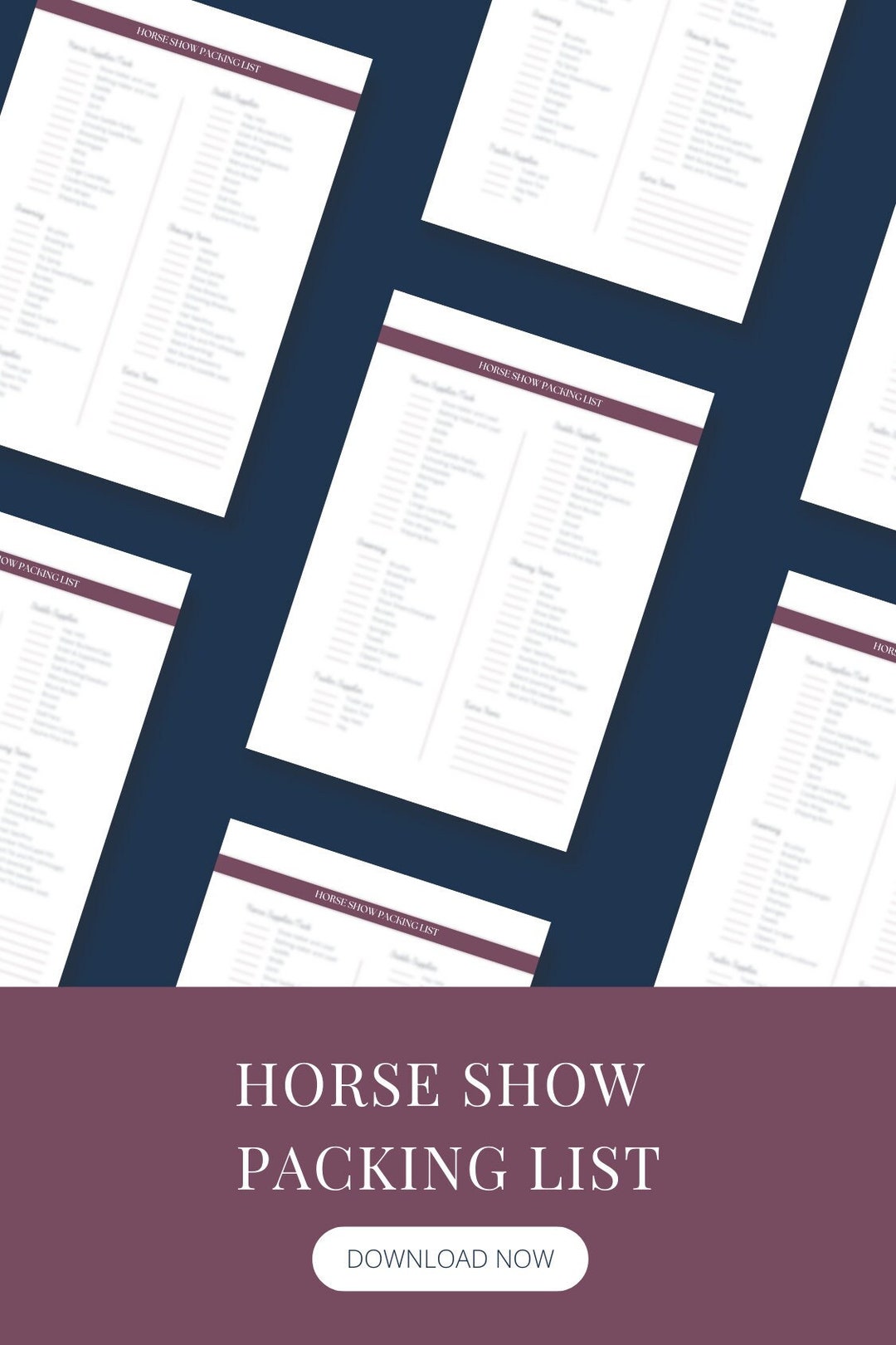 Horse Show Packing Checklist - Etsy