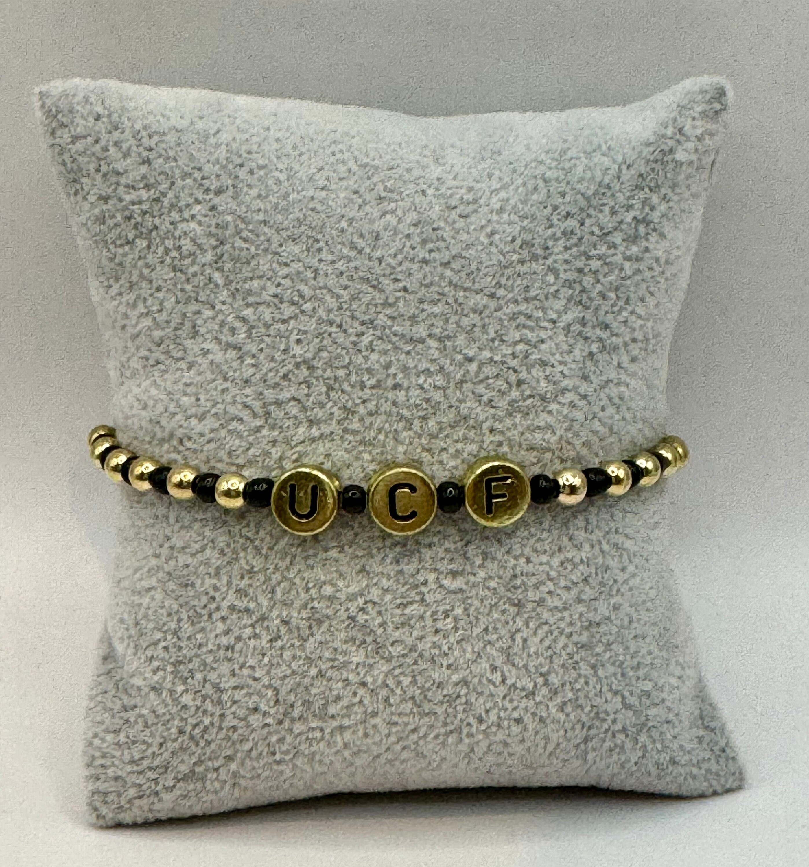 University of Central "ucf" Florida Knights Black and Gold Beaded ...