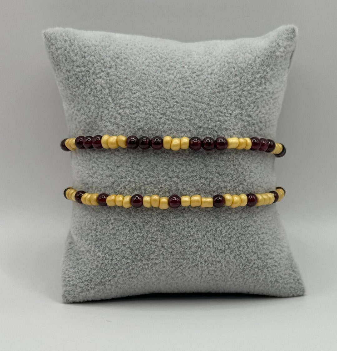 Set of Two Garnet and Gold Florida State Seminoles FSU 3mm Glass and ...