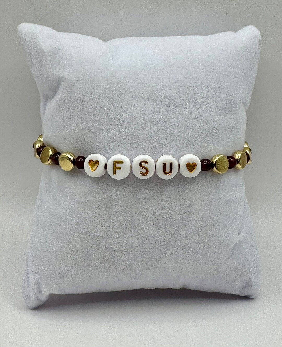 Florida State Seminole Love FSU Garnet and Gold 4mm Garnet and - Etsy