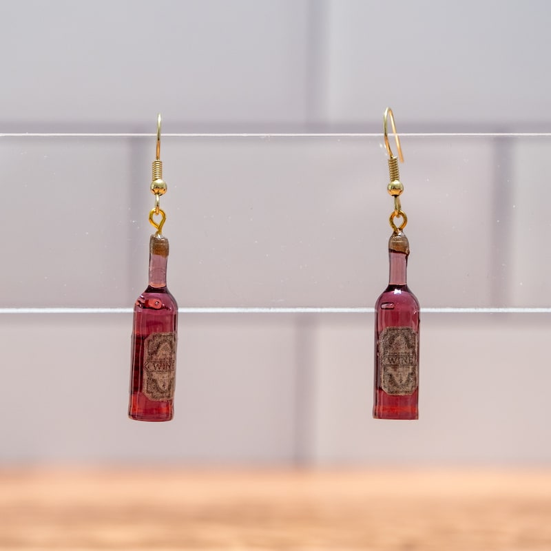 Wine Bottle Earrings - Etsy
