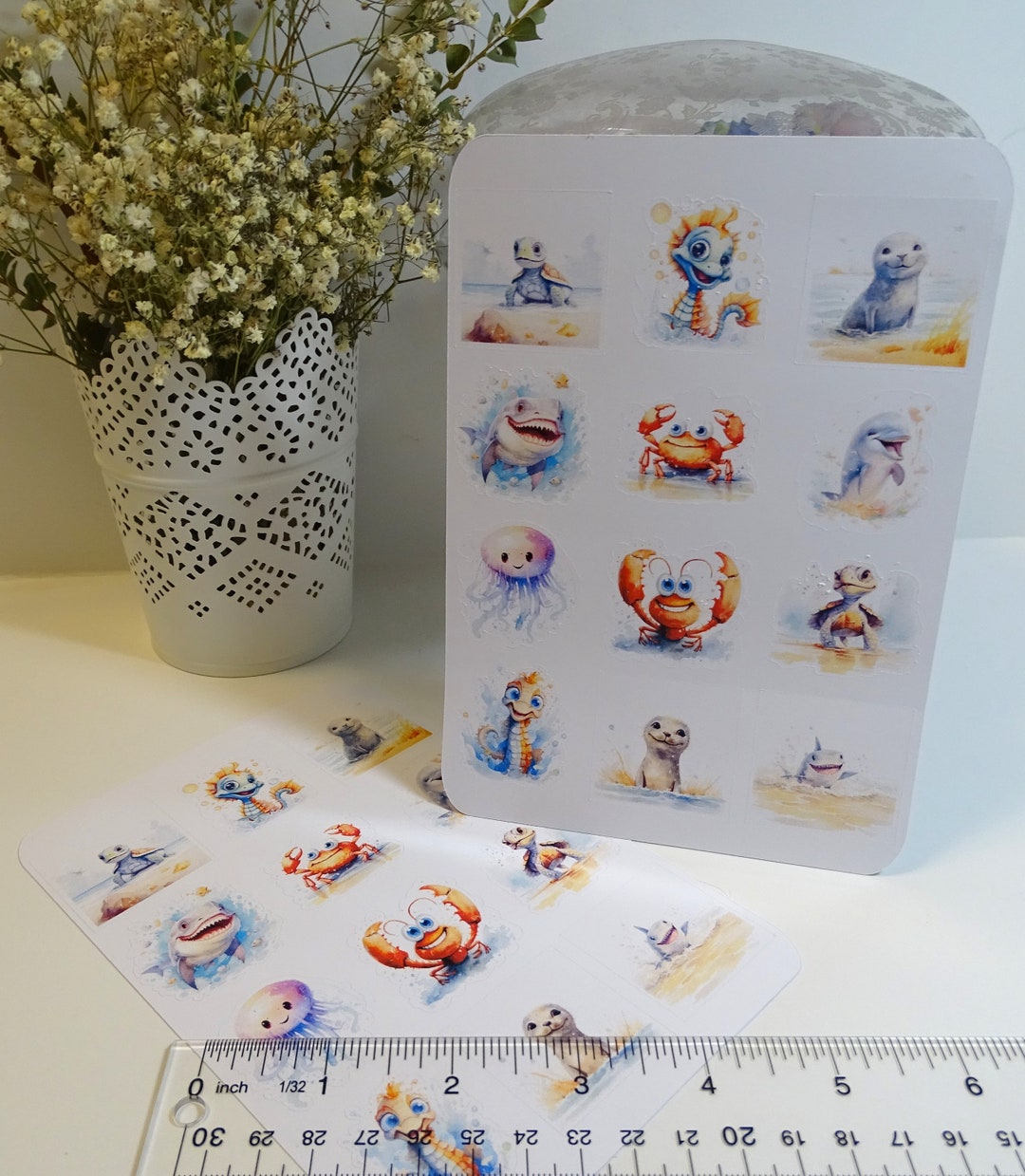 Ocean Critters Stickers Set 2/ Stickers /cute Ocean Critters - Etsy