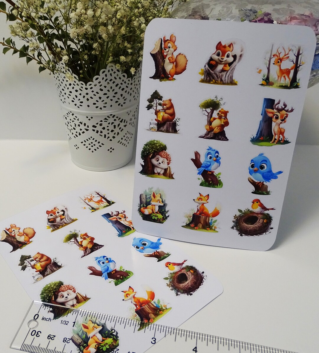Cute Woodland Animal 2 Stickers/ Stickers /woodland Animals - Etsy