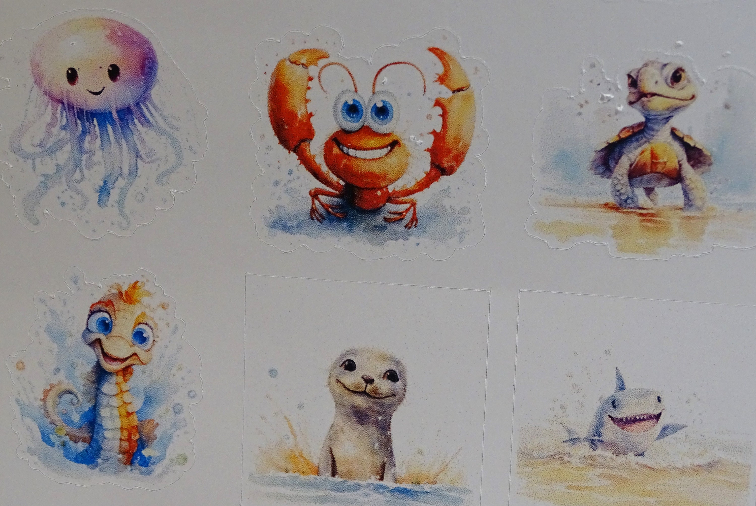 Ocean Critters Stickers Set 2/ Stickers /cute Ocean Critters - Etsy