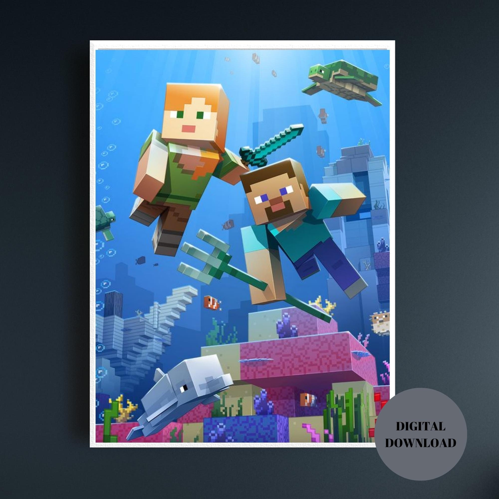 Minecraft Wall Art Minecraft Poster Game Poster Digital Poster Home ...