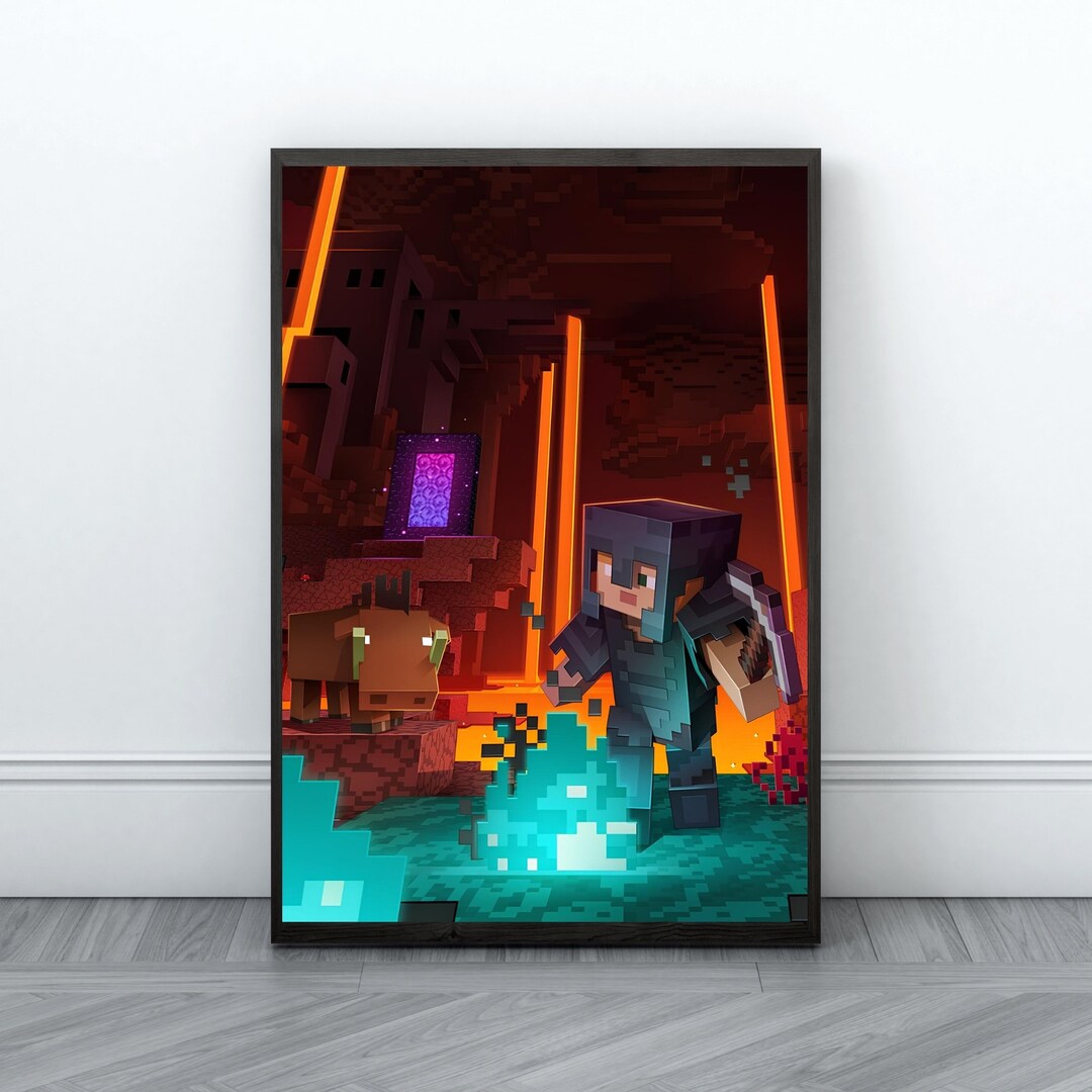 Minecraft Prints, Creeper, Steve, Zombie,nursery Decor, Video Game ...