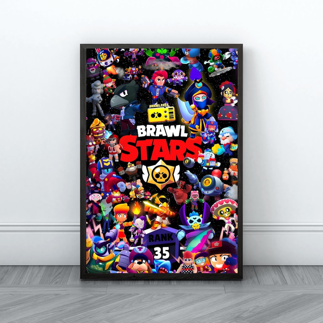 Brawl Stars Digital Poster Brawl Stars Clipart Brawl Stars Instant ...