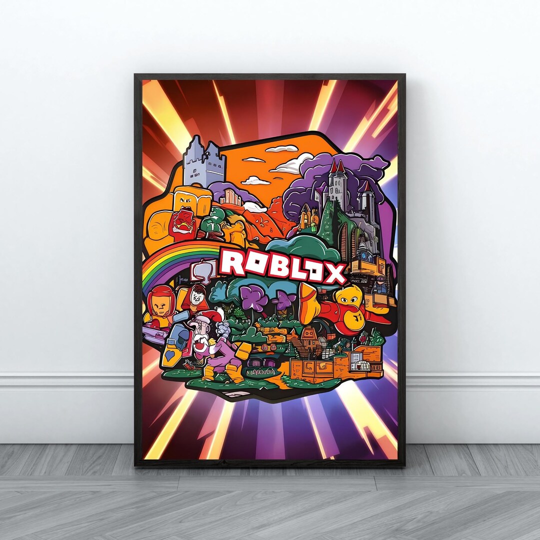 Roblox Poster Gaming Room Poster Print Game Video Games Digital Poster ...