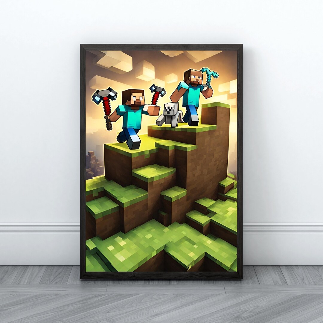 Minecraft Game Poster Wall Art Room Decor - Etsy