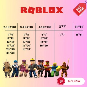 Roblox Poster Gaming Room Poster Print Game Video Games Digital Poster ...