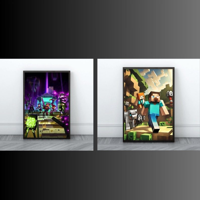 Minecraft Wall Art Minecraft Poster Game Poster Digital Poster Home ...