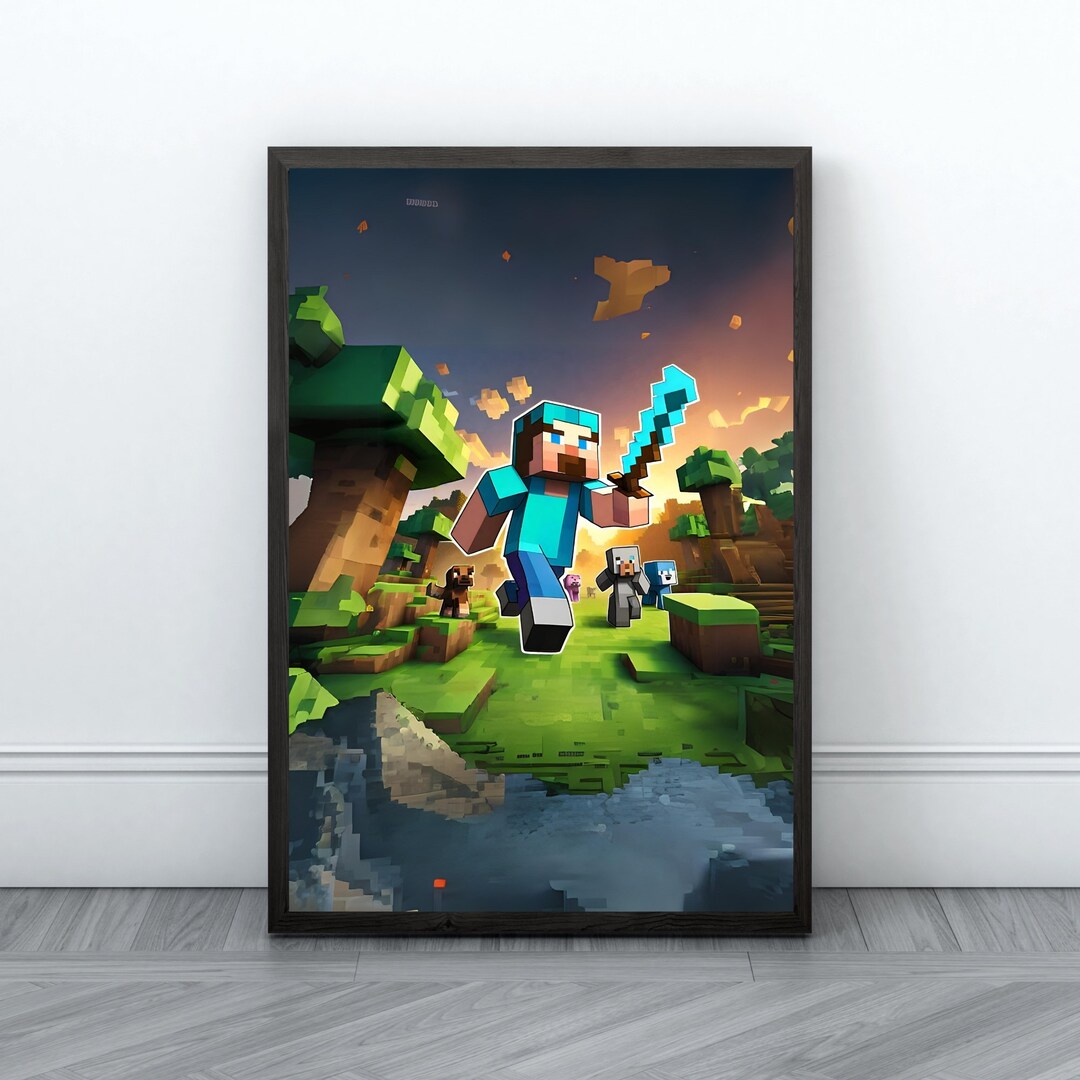 Minecraft Game Poster Wall Art Room Decor. - Etsy