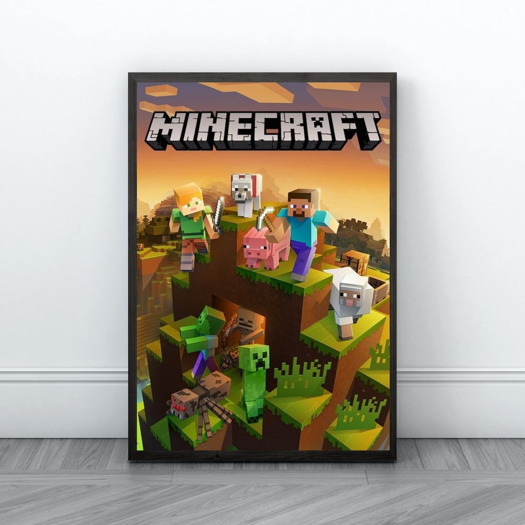Minecraft Wall Art Minecraft Poster Game Poster Digital Poster - Etsy