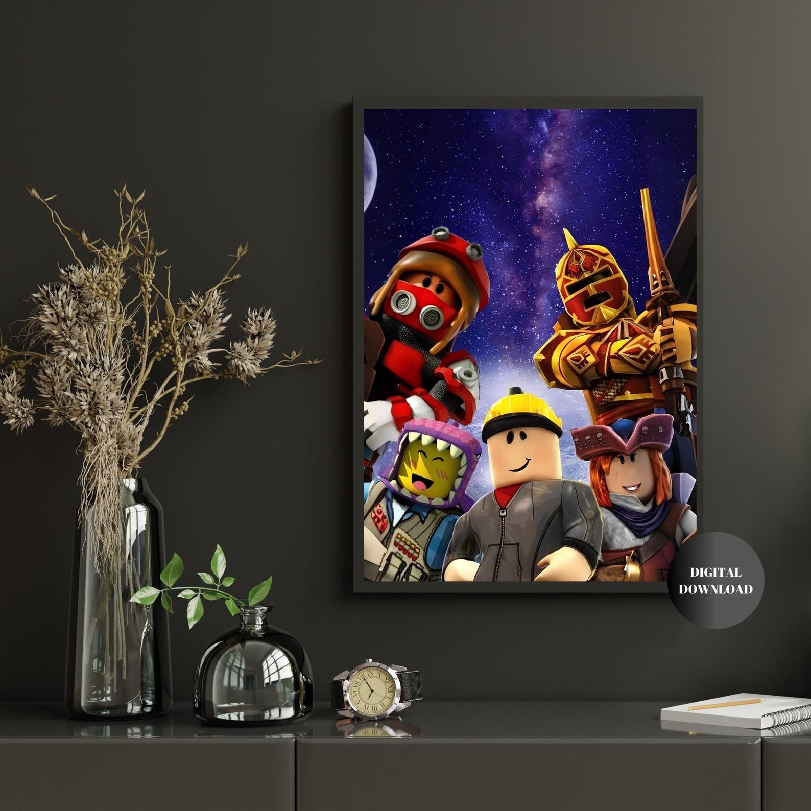Roblox Poster Gaming Room Poster Print Game Video Games Digital Poster ...