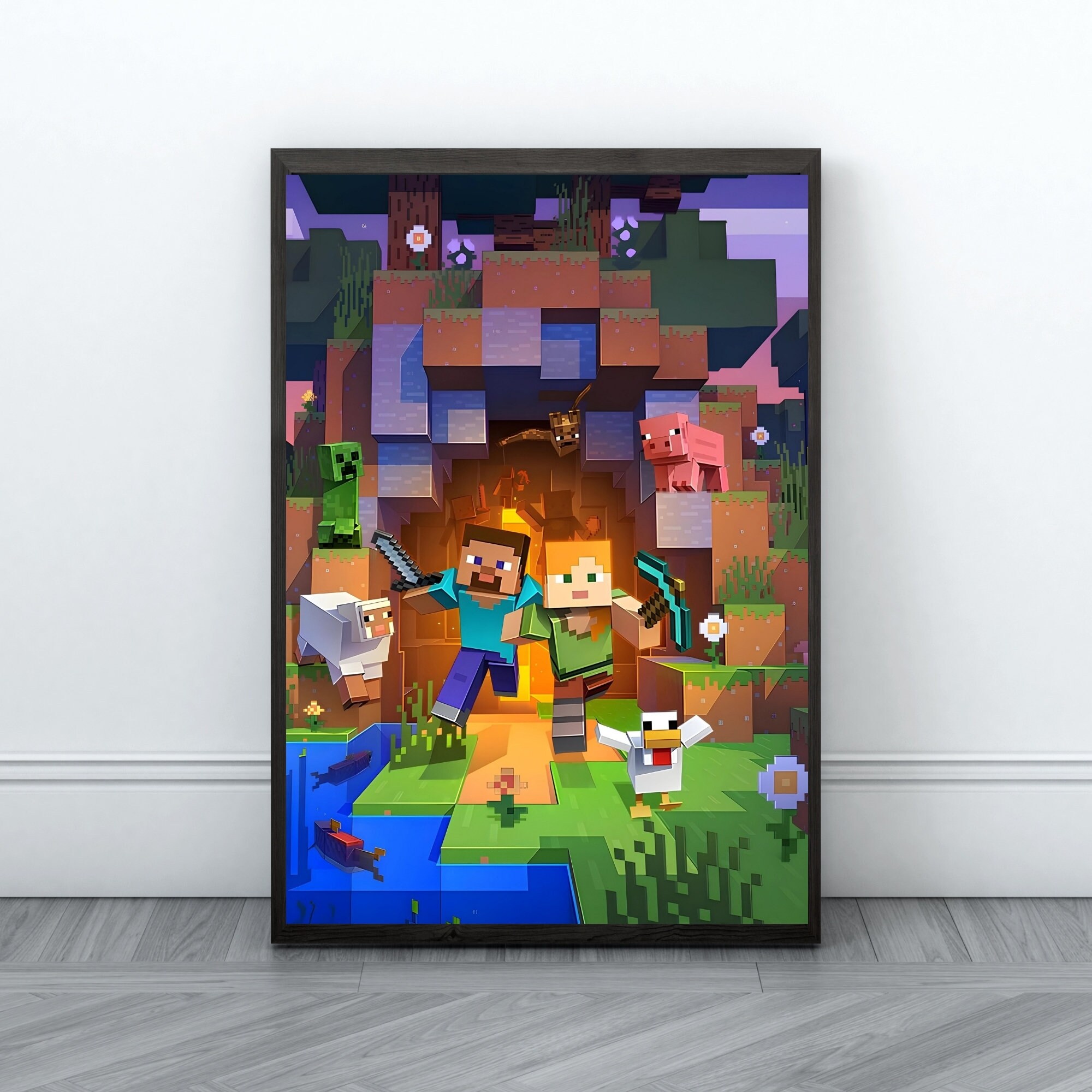 Minecraft Game Poster Wall Art Room Decor - Etsy