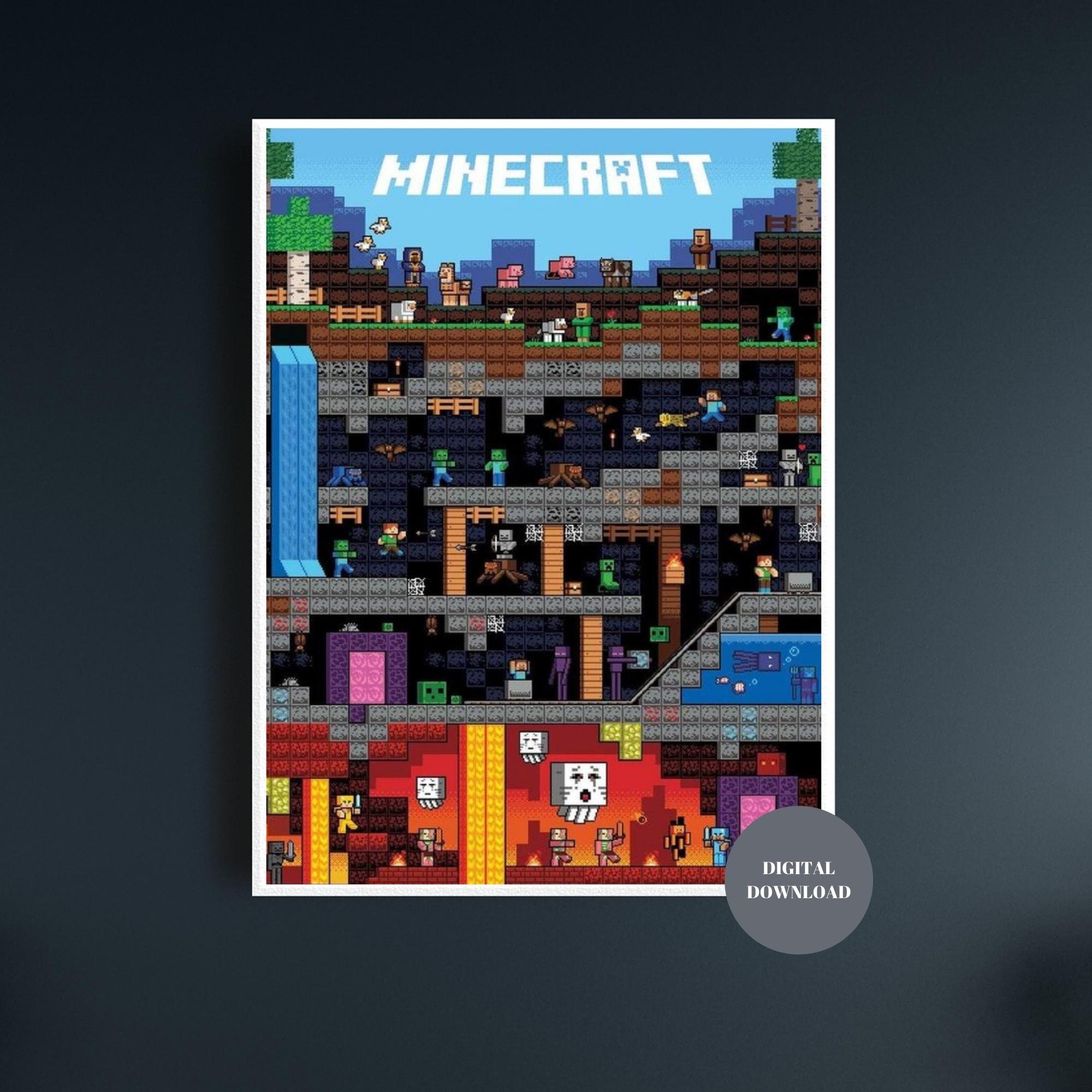 Minecraft Wall Art Minecraft Poster Game Poster Digital Poster Home ...