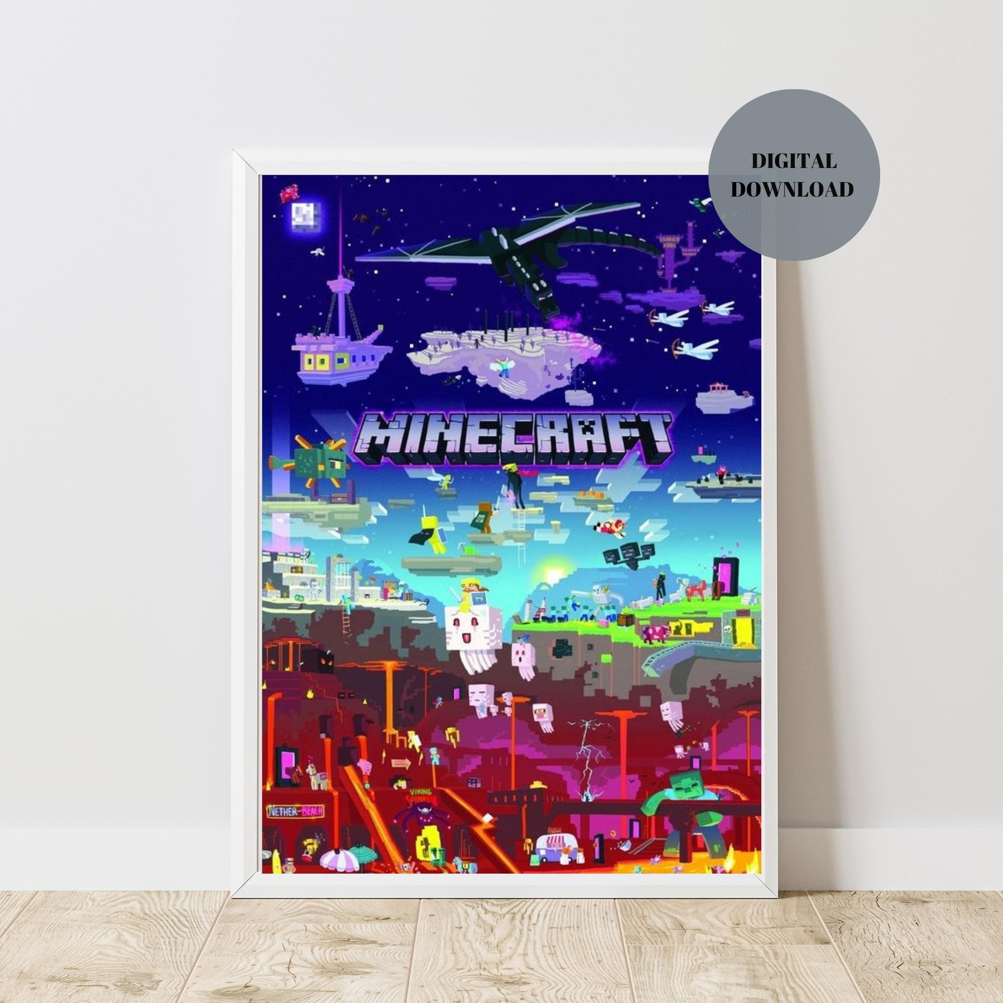 Minecraft Wall Art Minecraft Poster Game Poster Digital Poster Home ...