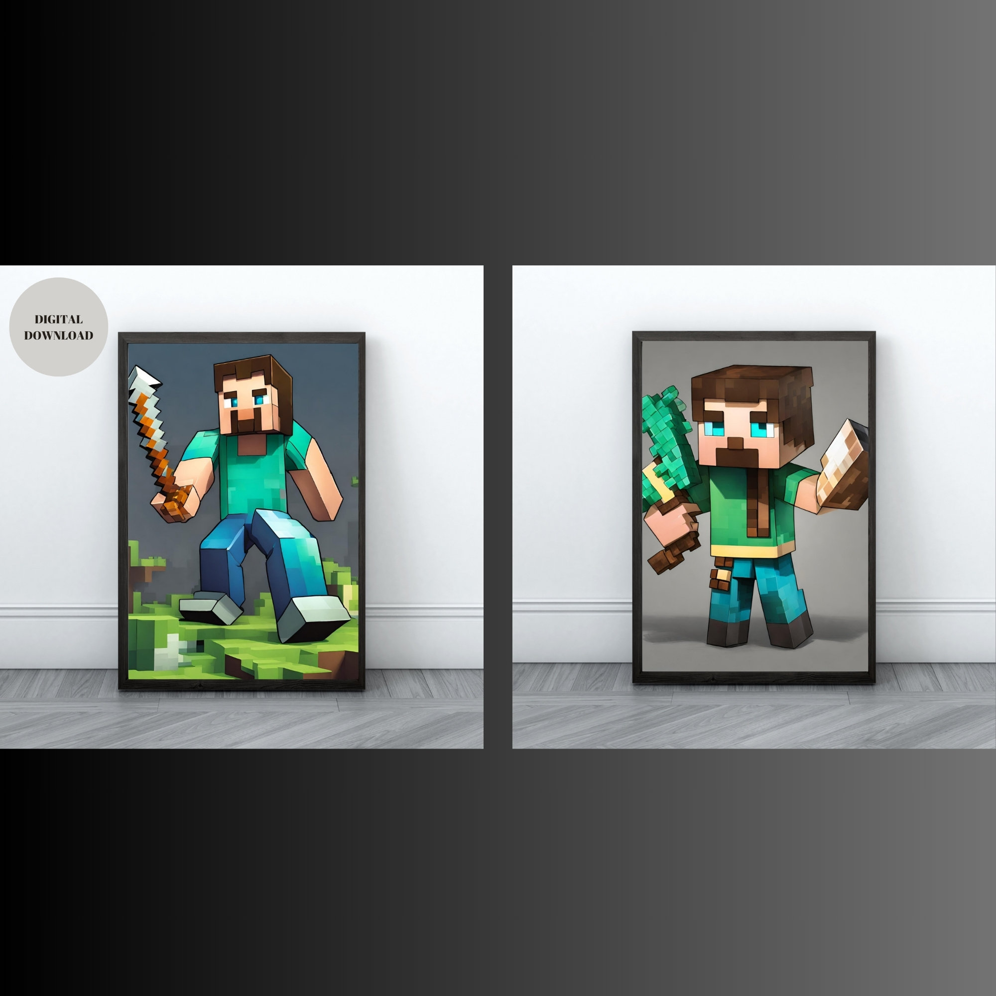 Minecraft Wall Art Minecraft Poster Game Poster Digital Poster Home ...